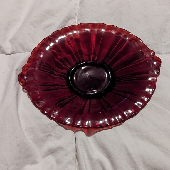 Anchor Hocking | Accents | Ruby Red Depression Glass Tray | Poshmark